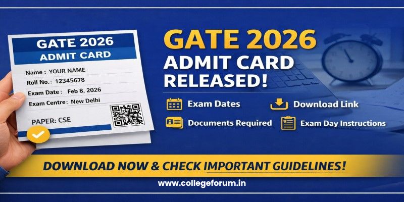 GATE 2026 Admit Card Released: Download Link, Exam Dates & Guidelines ...